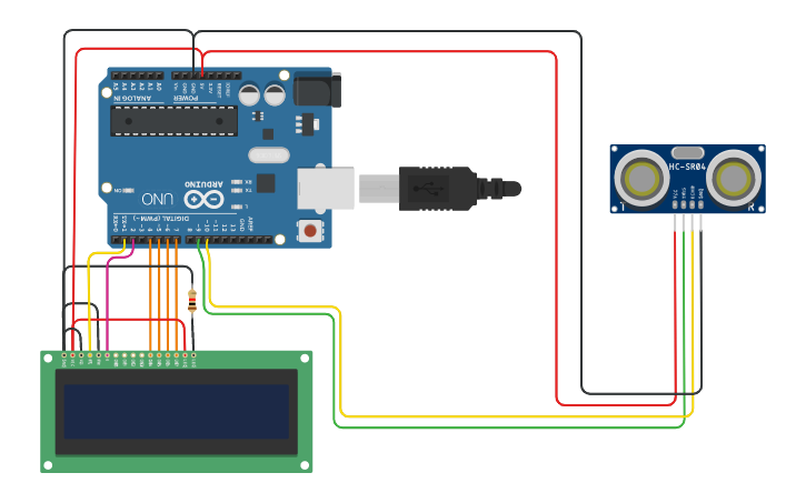 Circuit Design Arduino Ultrasonic Distance Sensor Tinkercad 6255