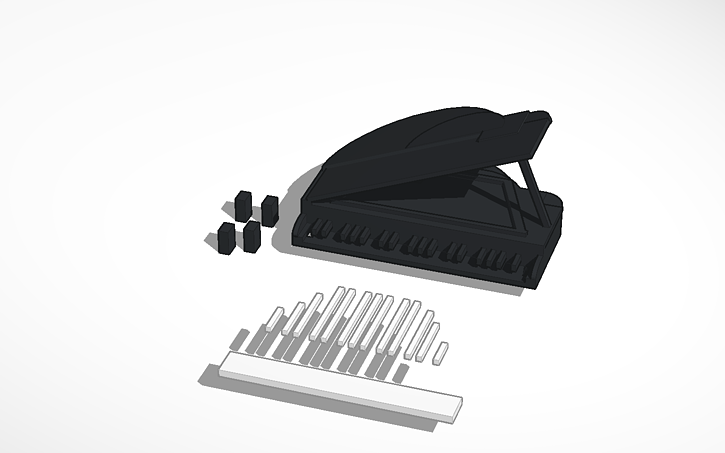 3D design Mini Grand Piano - Tinkercad