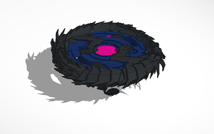 3D design beyblade burst left - Tinkercad