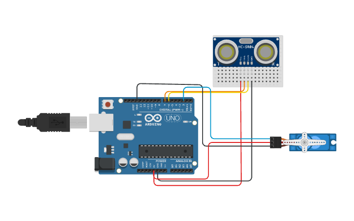 Circuit design Dustbin - Tinkercad