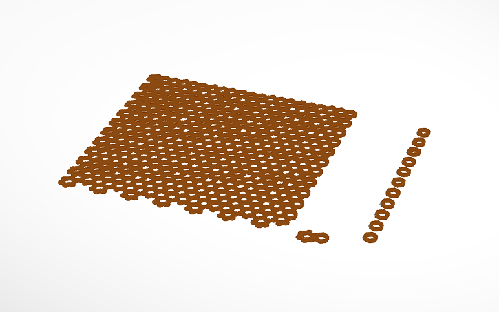 3D design hexagon fabric 7x7 | Tinkercad