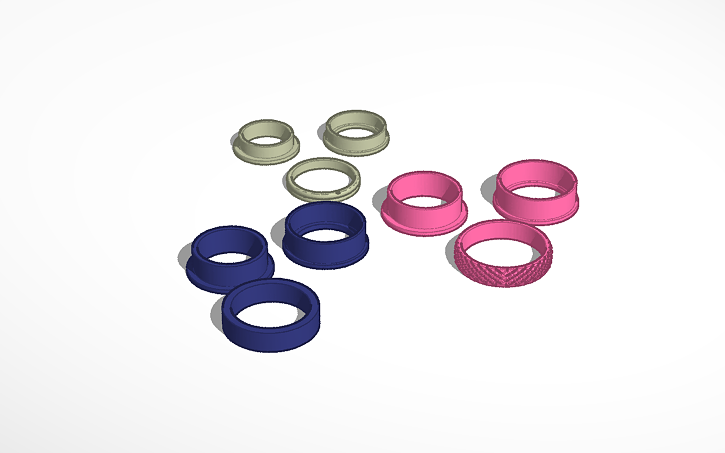 3D design fidget rings - Tinkercad