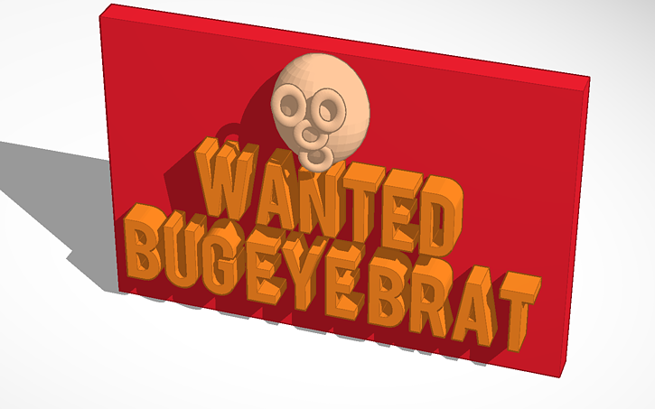 3D design Wanted poster | Tinkercad