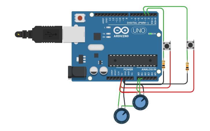 Circuit Design Copy Of Arduino Digital And Analog Inputs To Serial Monitor Tinkercad