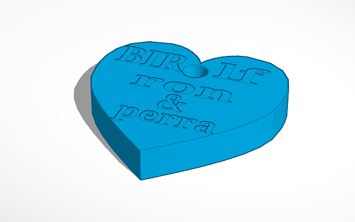 3D design BFF key chain - Tinkercad