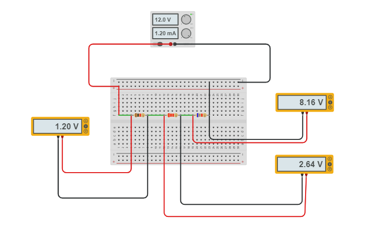 Circuit Design Voltage Tinkercad
