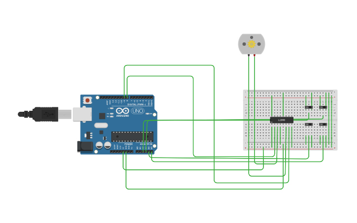 Circuit design power window - Tinkercad