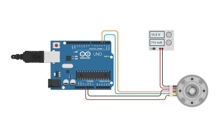 Circuit Design Motor Encoder Tinkercad