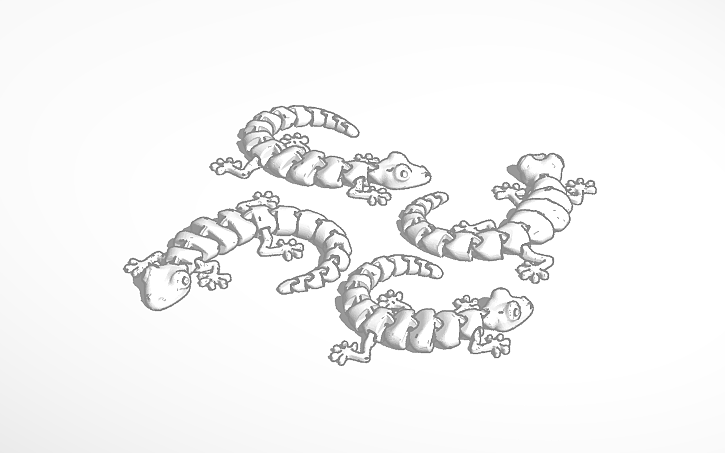3D design Copy of Flexible Lizard - Tinkercad