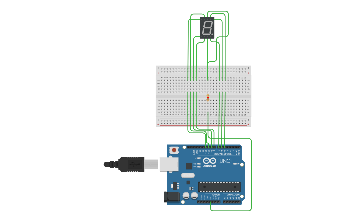Circuit Design Rob 7 Segment Tinkercad 