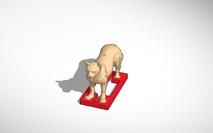 3D design AMUR LEOPARD - Tinkercad