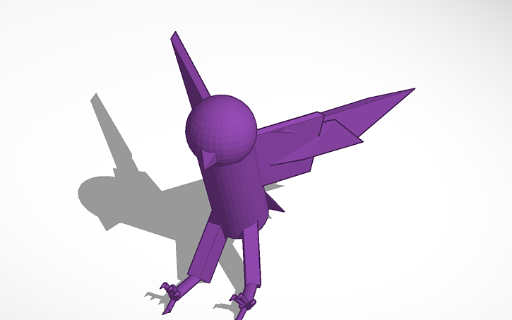 3D design Low-poly Hawk - Tinkercad