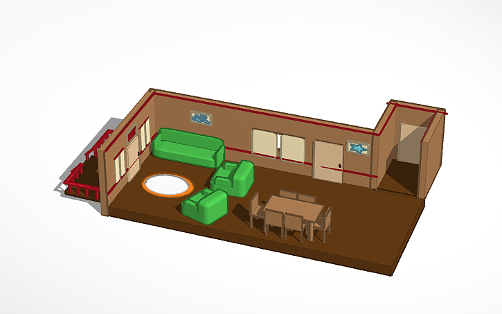 3D design over the river set | Tinkercad