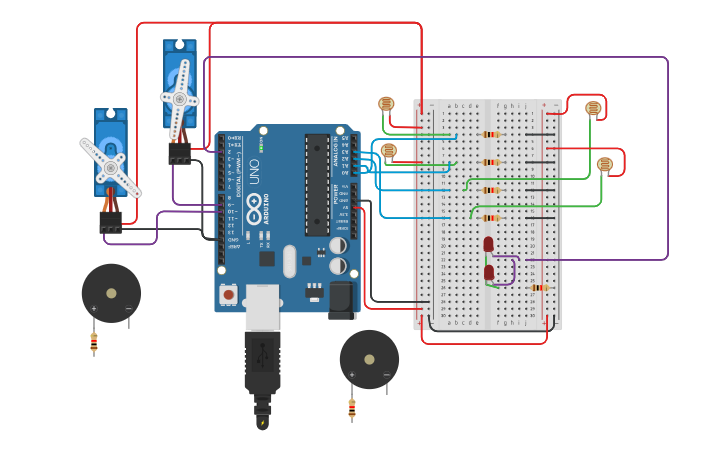 Circuit Design Solar Tracker Tinkercad