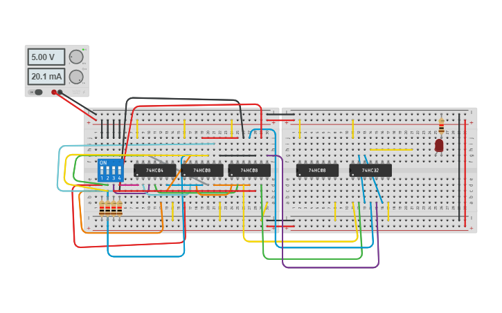 Circuit design funcion 1 - Tinkercad