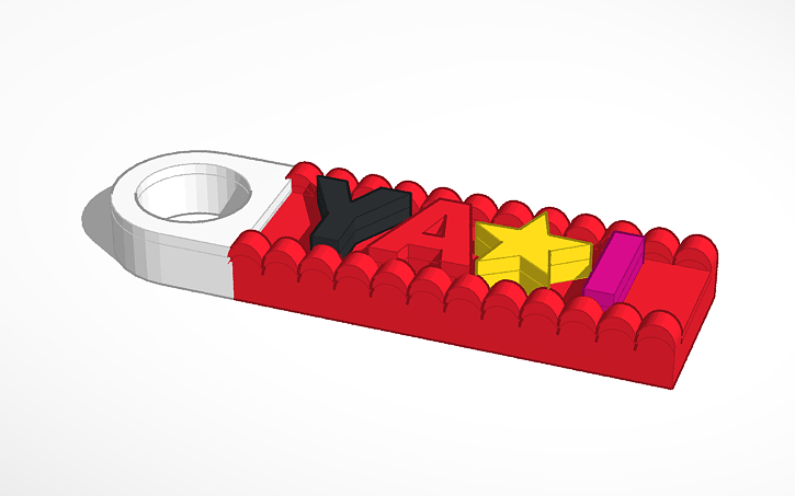 3D design shadows731 Keyring | Tinkercad