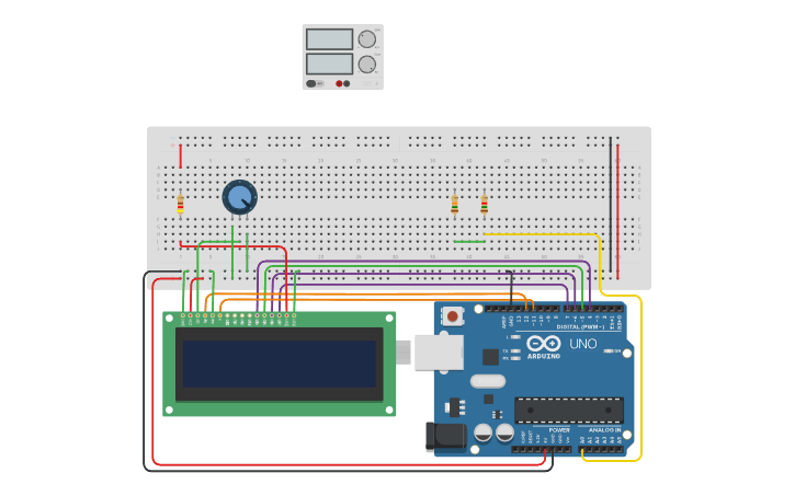 Circuit design Voltmeter And Ammeter - Tinkercad