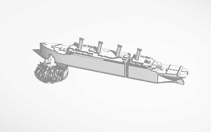 3D design Titanic Legacy Sinkable Titanic - Tinkercad