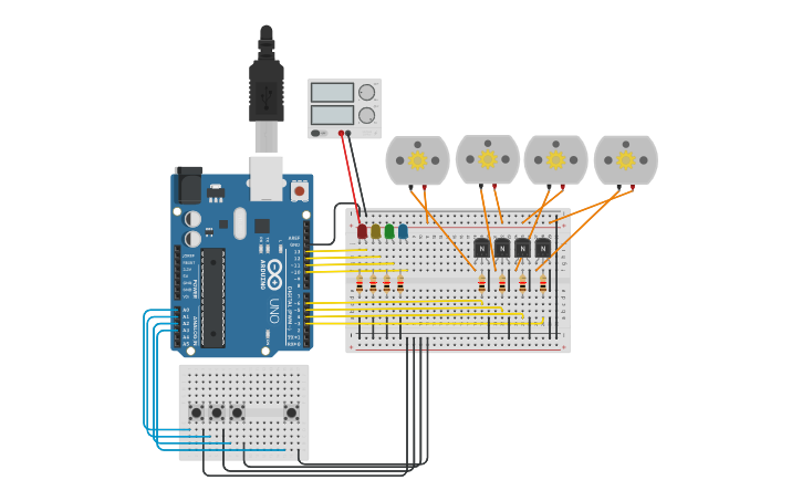 Circuit design Vending Machine - Tinkercad