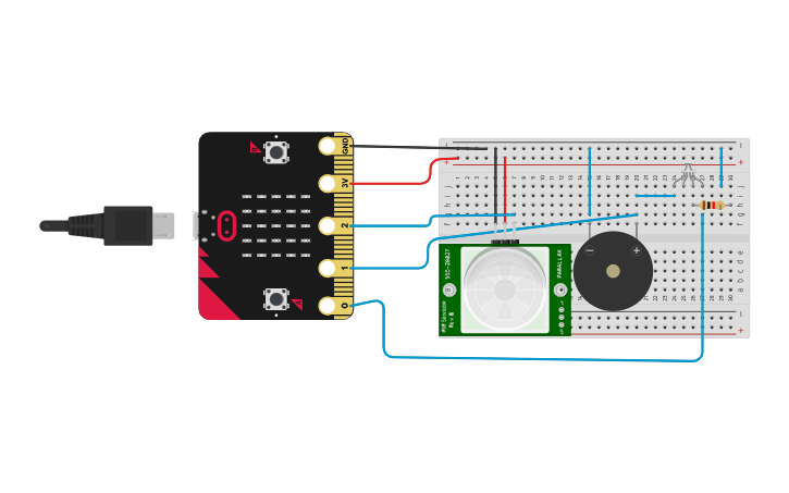 Circuit Design Microbit Simple Motion Sensor Tinkercad