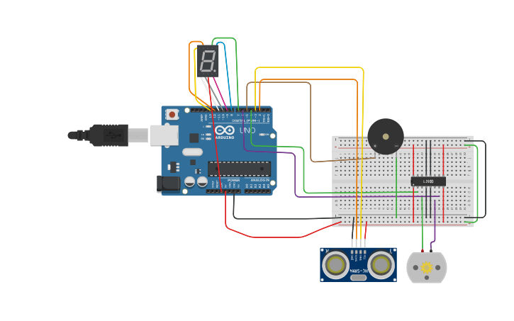 Circuit design SMART WATER TANK MONITORING SYSTEM | Tinkercad
