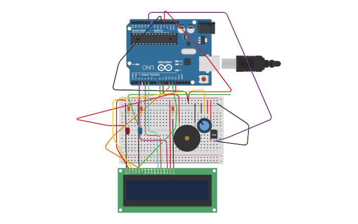 Circuit design temperature sensor with LED, LCD Display and Alarm ...