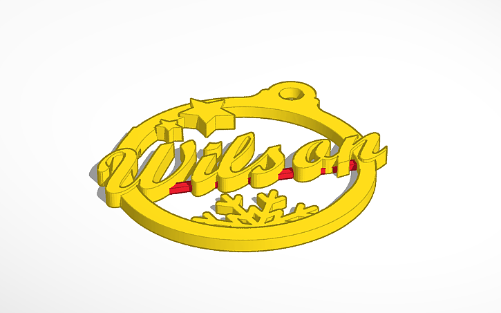 3D design Bola Wilson - Tinkercad