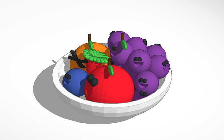 3D design fruit bowl - Tinkercad