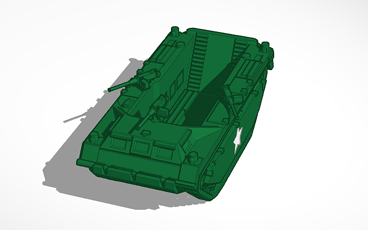 3D design LVT-3 Bushmaster WWII Amphibious Landing Vehicle - Tinkercad
