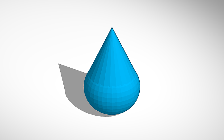 3D design Rain drop - Tinkercad