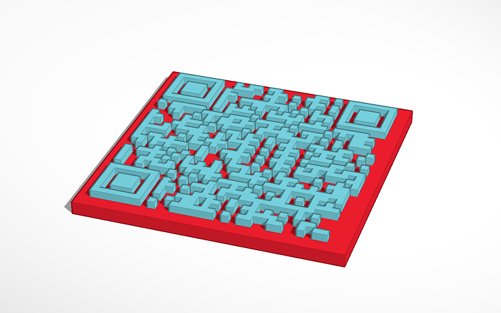 3D design QR Code - Tinkercad