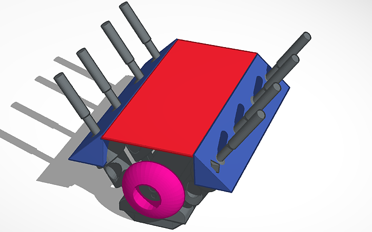 3D design V-8 Engine Piston Block | Tinkercad