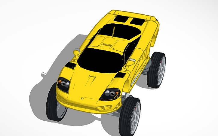 3D design Saleen s7 monster truck - Tinkercad