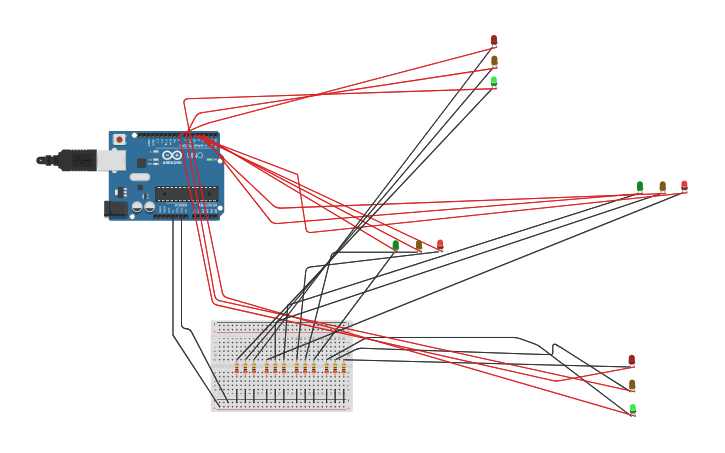 Circuit Design Feux Tricolores Exercices Tinkercad