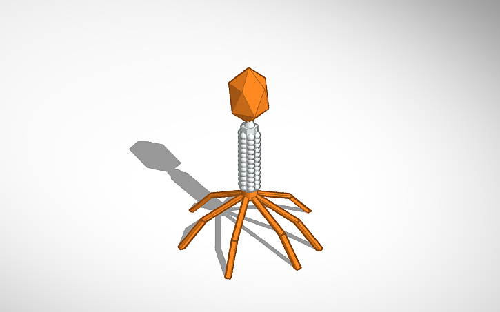 3D design Phage Virus - Tinkercad