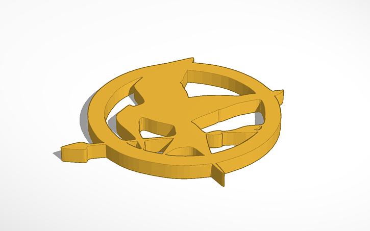 3D design Mockingjay Pin - Tinkercad