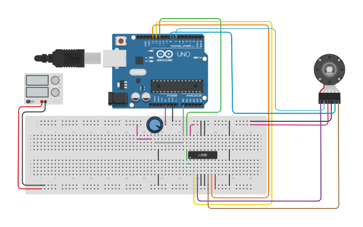 Circuit design Moteur codeur rotatif v3.0 - Tinkercad