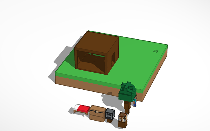 3D design Minecraft world - Tinkercad