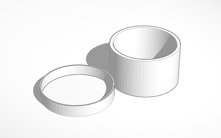 3D design Round Container with Lid - Tinkercad