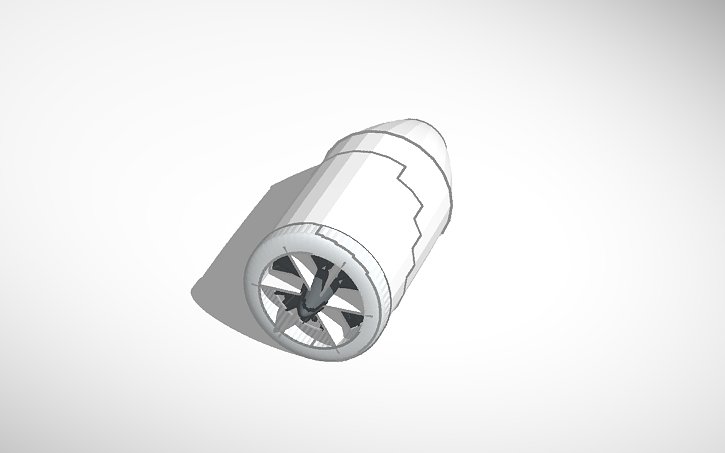 3D design Micro jet engine (Assembled) - Tinkercad