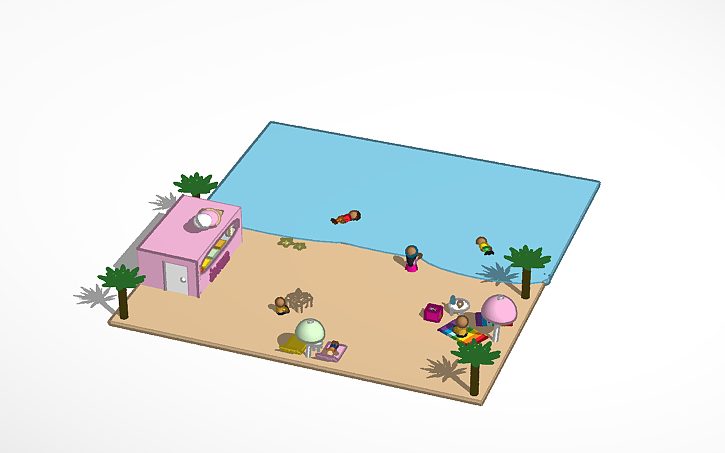 3D design Beach - Tinkercad