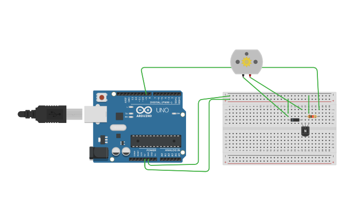 Circuit Design Motar Tinkercad