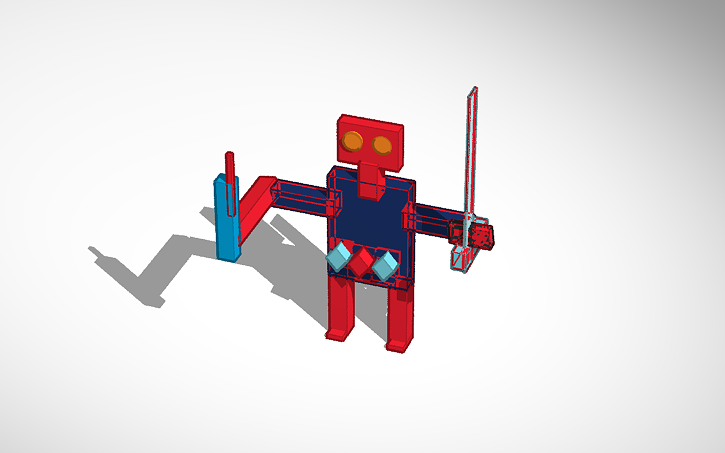3D design MEKANİK ROBOT - Tinkercad