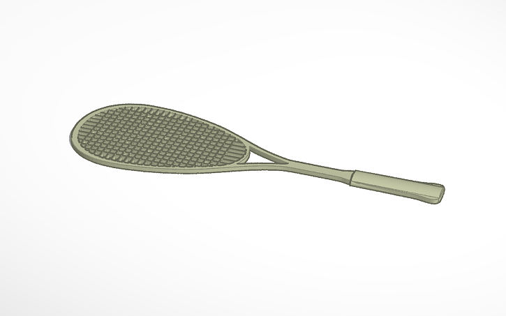 3D design SQUASH racket - Tinkercad