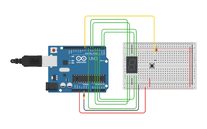Circuit design Roll The Dice - Tinkercad