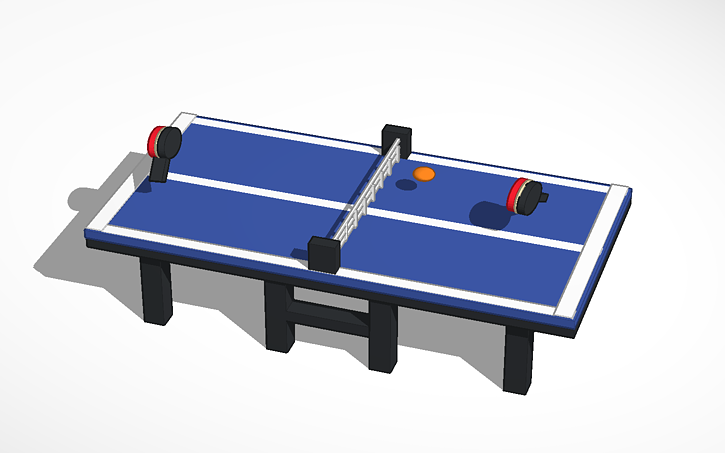 3D design ping pong - Tinkercad