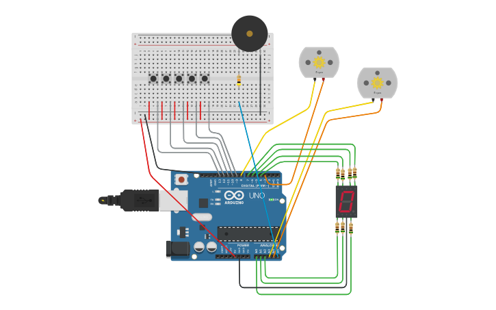 Circuit design MINI Elevador - Tinkercad