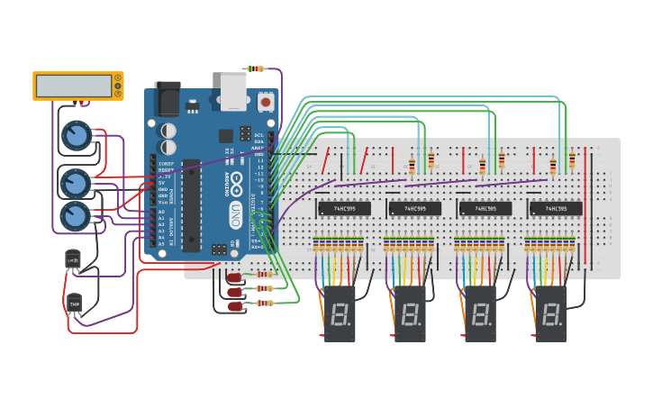 Circuit design TMP 10: Measuring temperature with TMP35, 3,3V, CD4511 ...