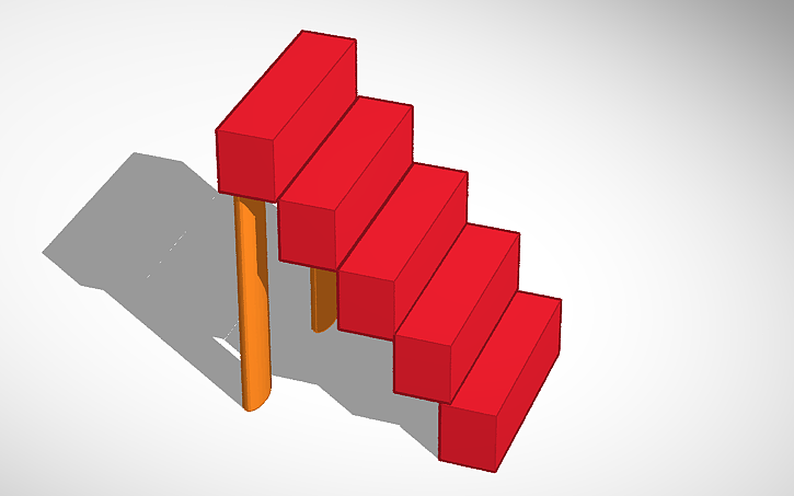 3D design stairs - Tinkercad