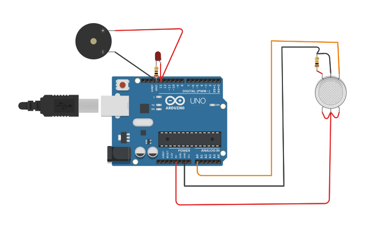 Circuit Design გაზის აღმომჩენი Tinkercad